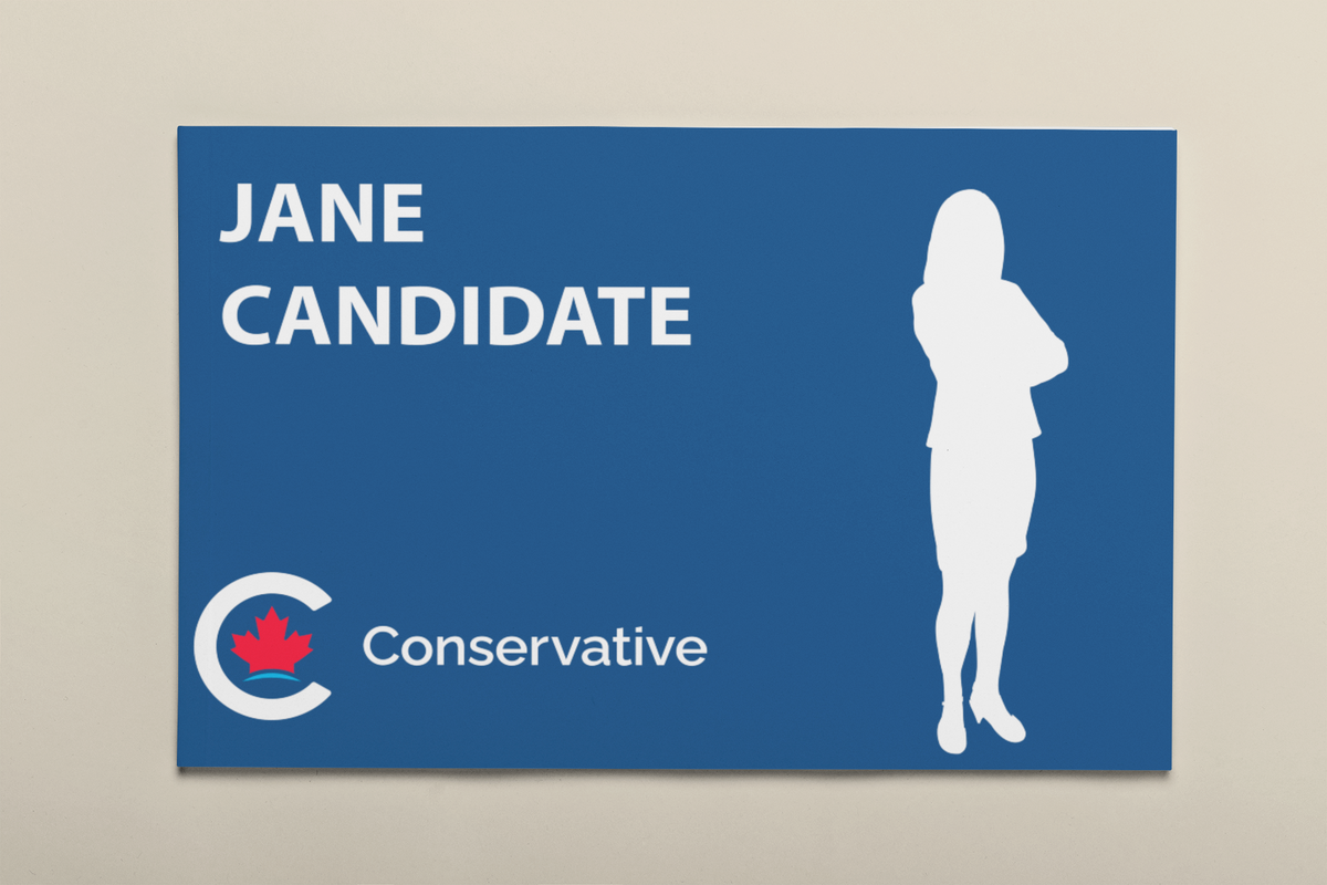 Federal Elections 2025 - Conservative Party Card Stock Window Signs ...